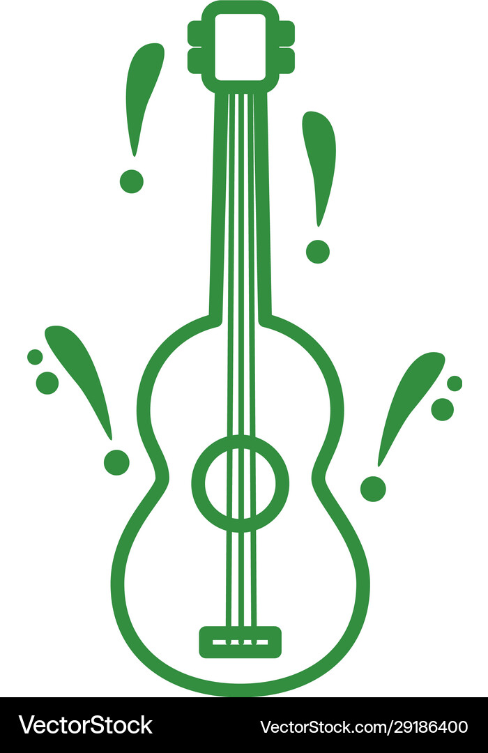 Guitar musical instrument isolated icon Royalty Free Vector