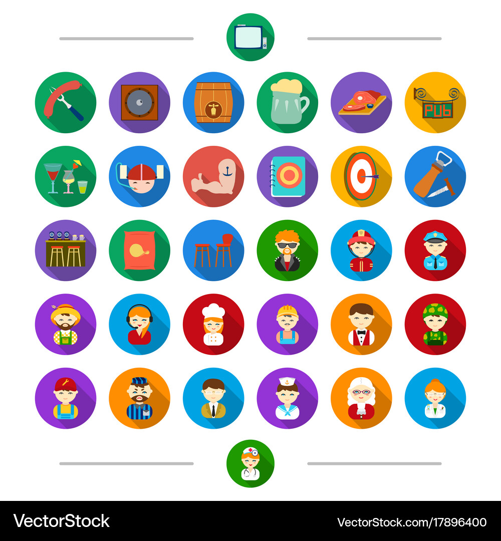 Profession vocation food and other web icon Vector Image