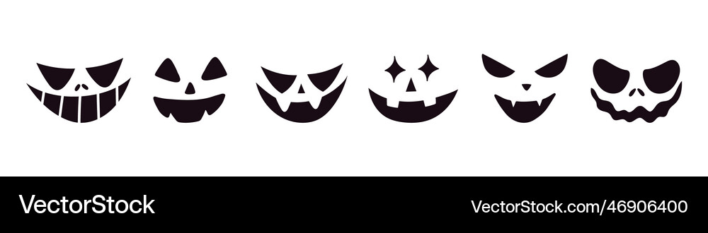 Scary halloween jack pumpkin characters Royalty Free Vector