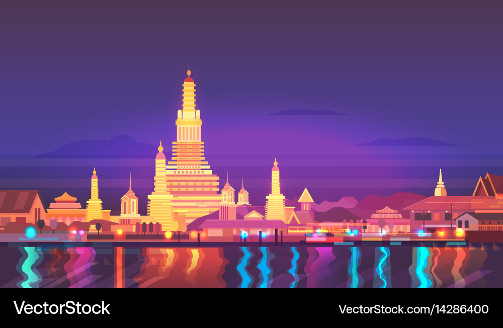 Thailand travel around Royalty Free Vector Image