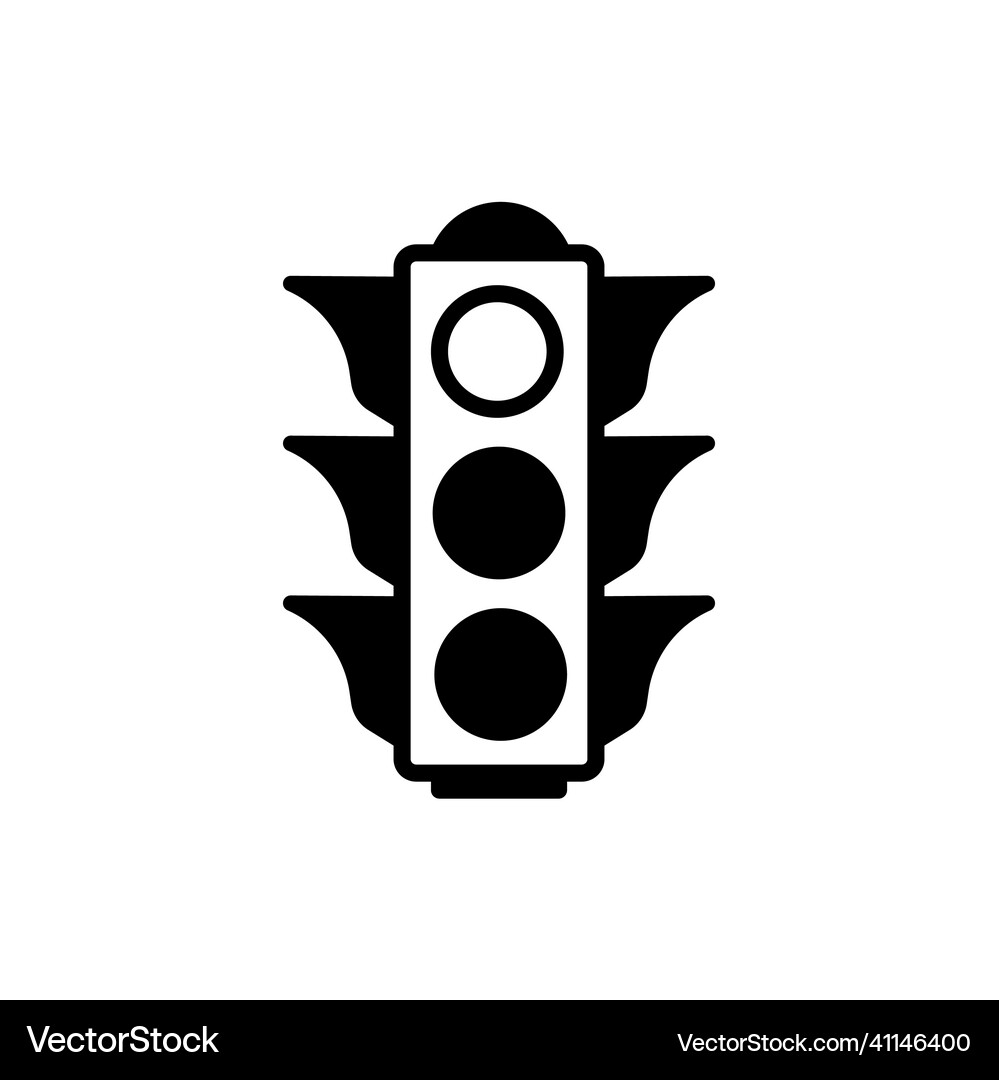 Traffic light icon isolated on white sign Vector Image