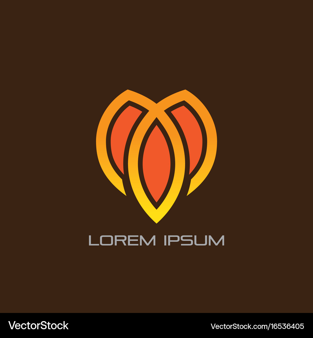 Abstract lotus leaf business logo Royalty Free Vector Image