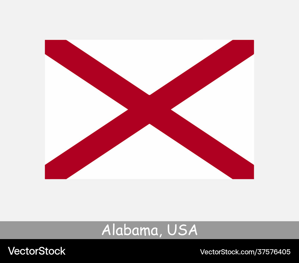 Alabama usa state flag al Royalty Free Vector Image