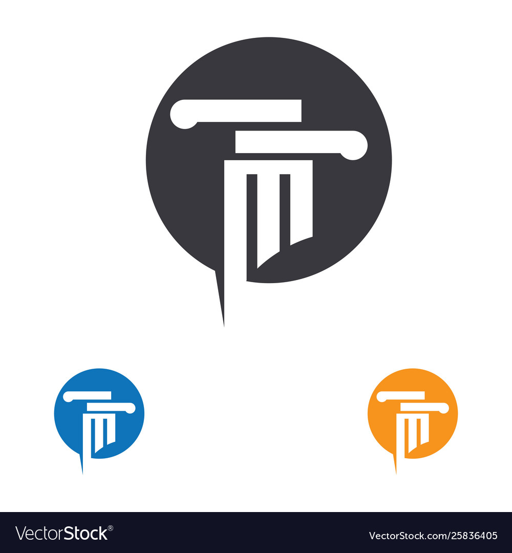 Column logo template Royalty Free Vector Image