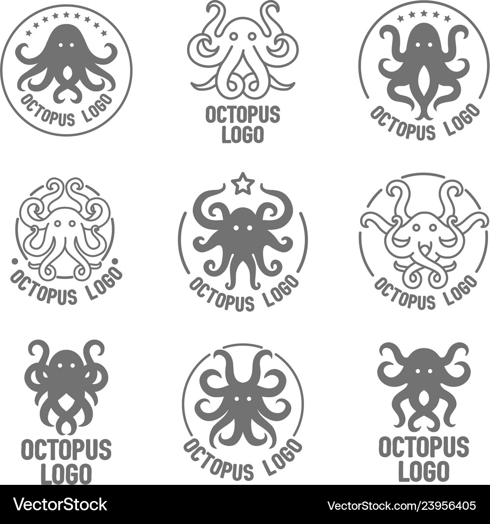 Concept of a octopus logo Royalty Free Vector Image