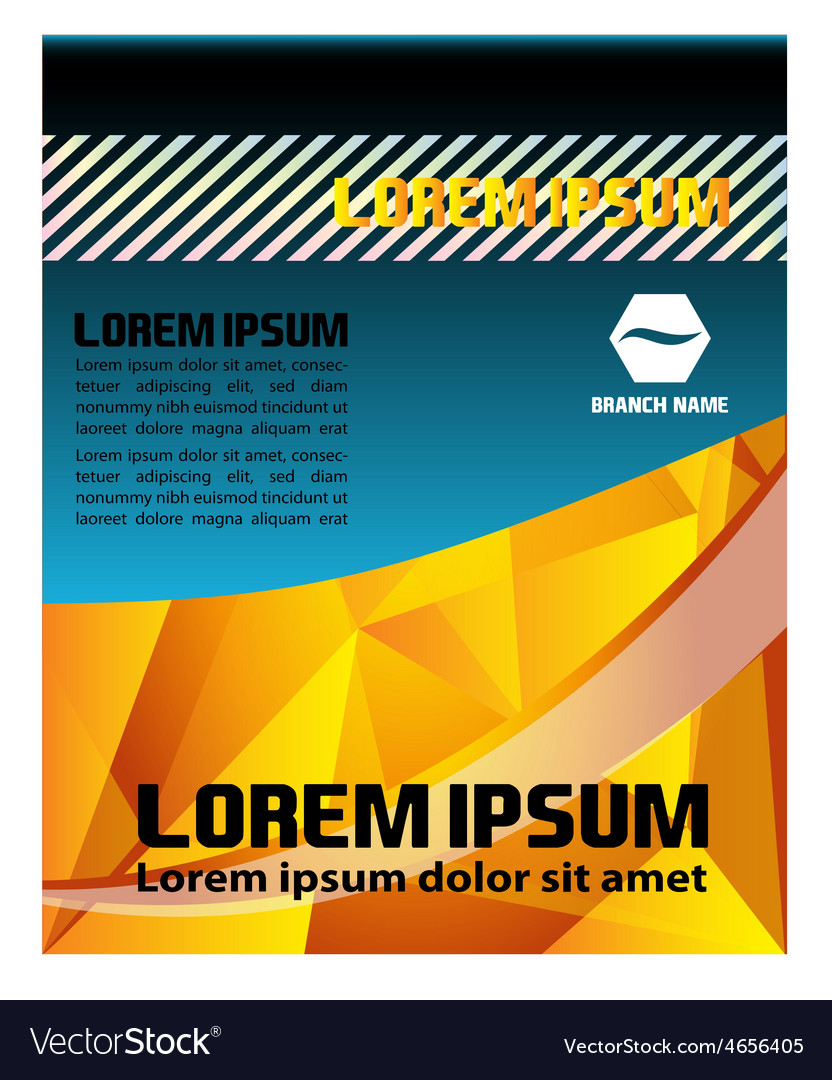 Creative flyer polygonal background Royalty Free Vector