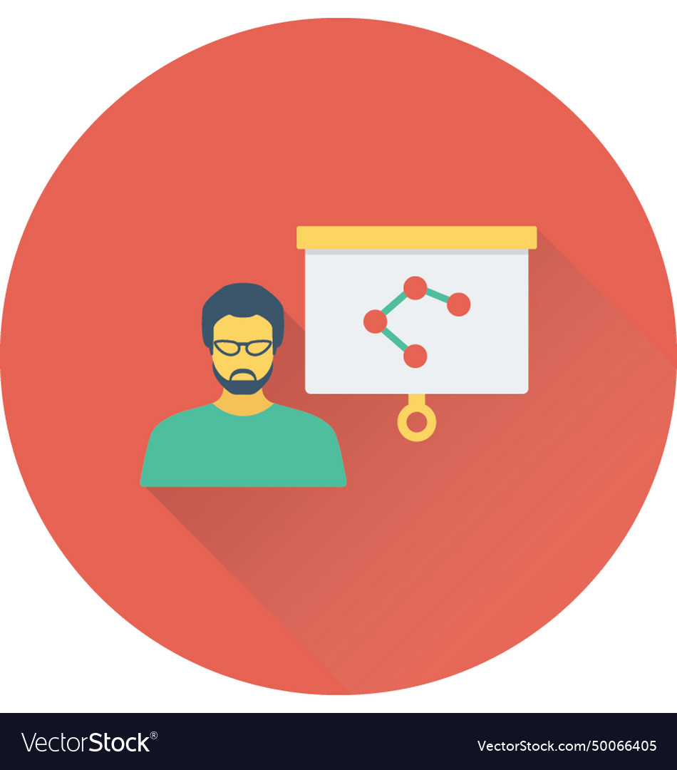 Graph presentation icon Royalty Free Vector Image