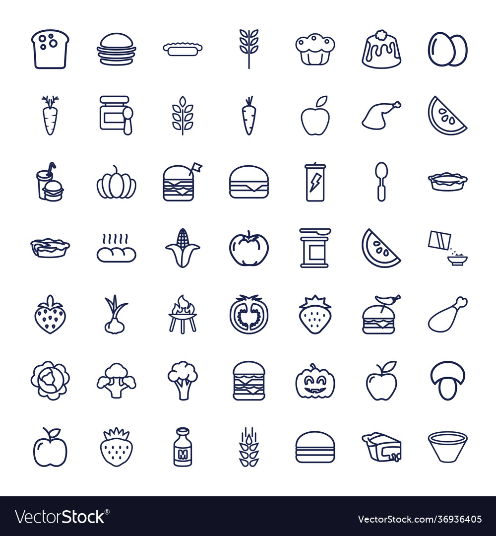 Nutrition icons Royalty Free Vector Image - VectorStock
