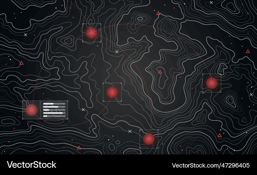 Outdoor pattern of topographic line map Royalty Free Vector