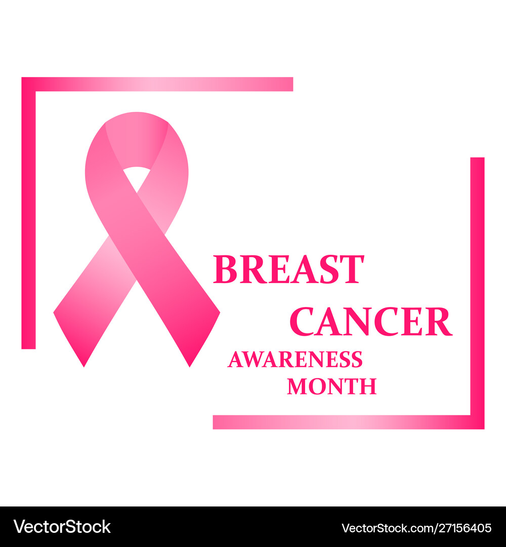 Pink ribbon symbol organizations supporting Vector Image