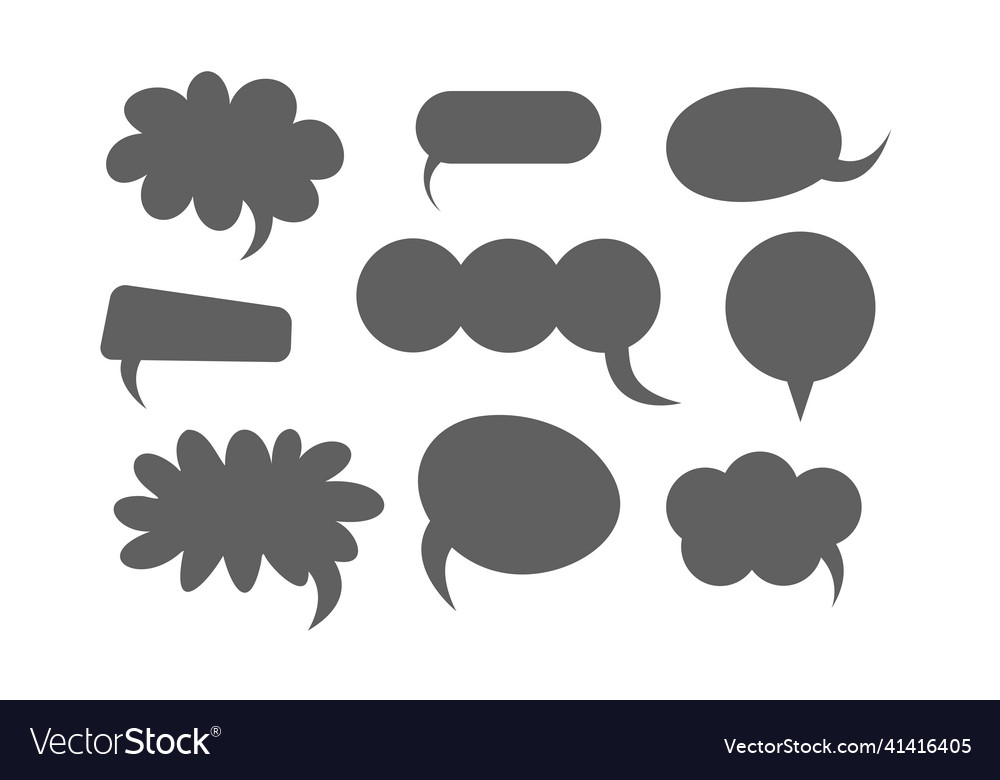 Speech bubble pack bubbles for dialogue set Vector Image Speech bubble pack bubbles for dialogue set Vector Image