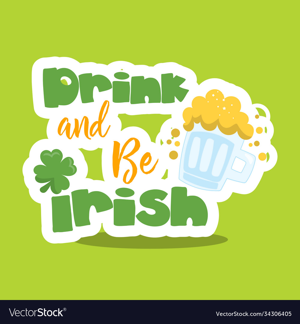 St Patricks Day Drink 06 Royalty Free Vector Image