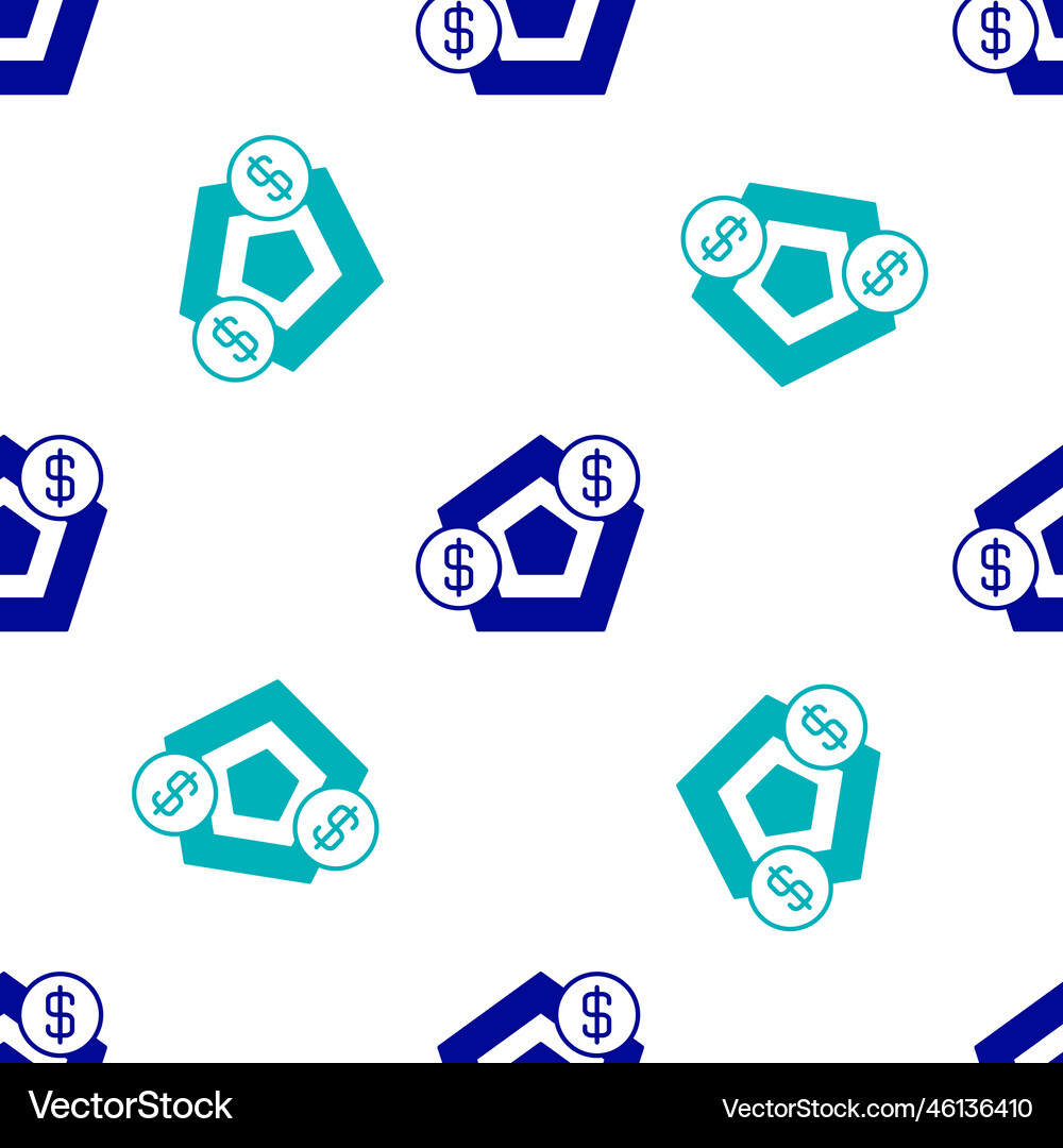 Blue Financial Growth Increase Icon Isolated Vector Image