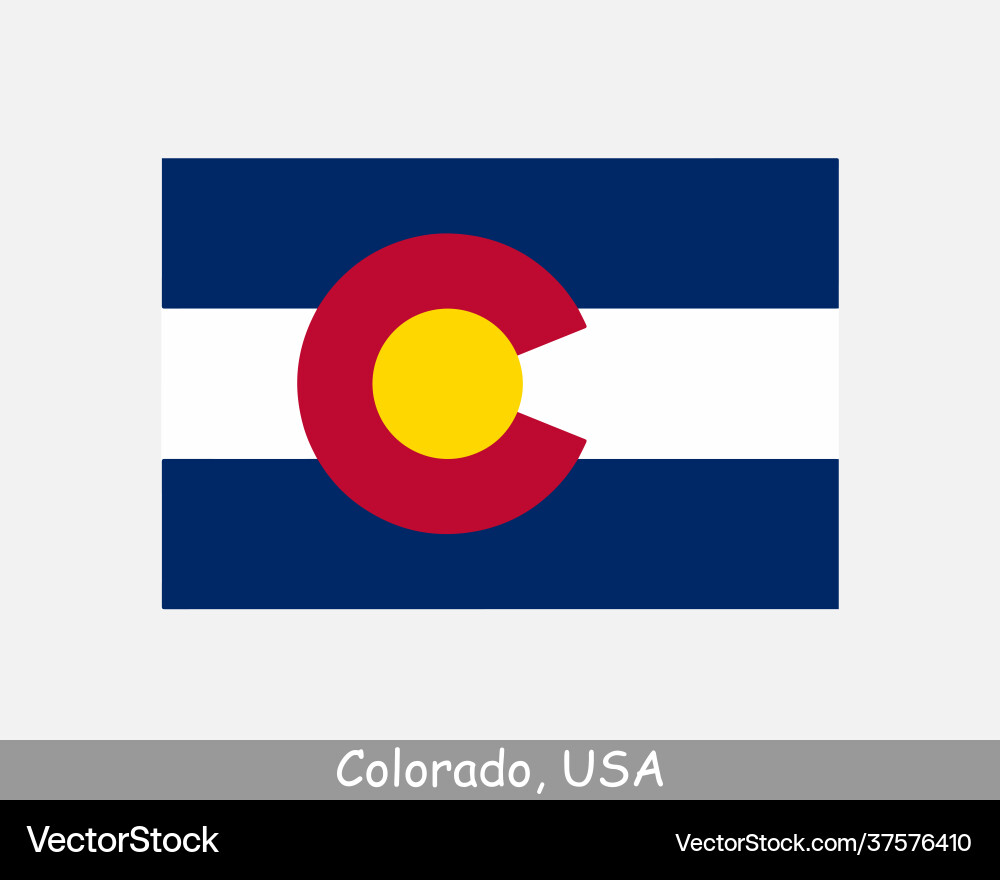Colorado usa state flag co Royalty Free Vector Image