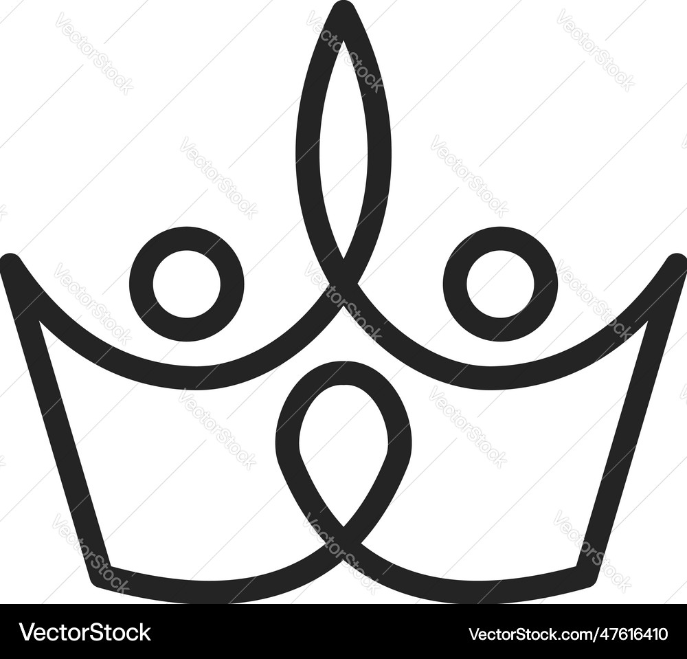 Crown logo template icon brand identity isolated Vector Image