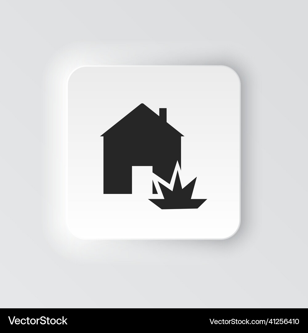 Explosion home house insurance icon Royalty Free Vector