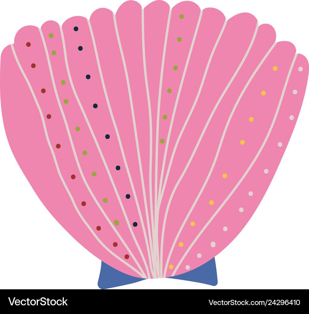 Pink tropical shell marine underwater nature Vector Image