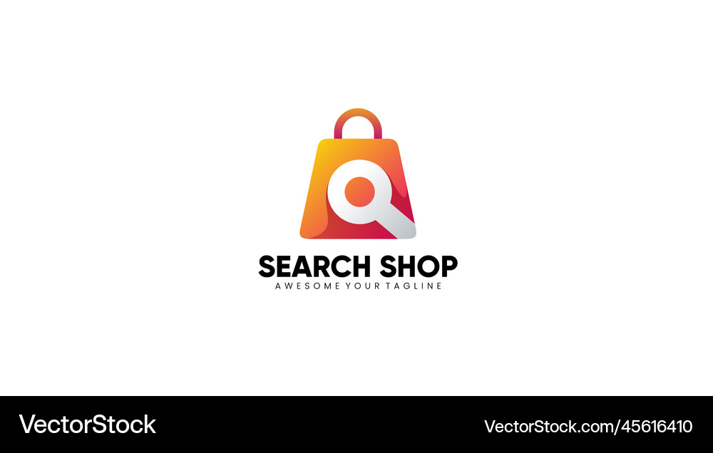 Shop search logo design template design Royalty Free Vector