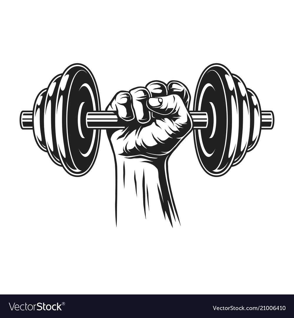 Vintage fitness concept Royalty Free Vector Image Vintage fitness concept Royalty Free Vector Image
