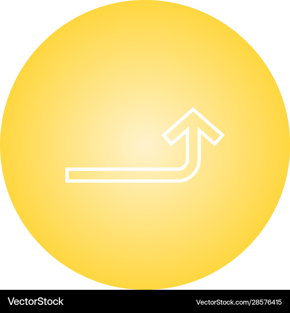 Beautiful turn up line icon Royalty Free Vector Image