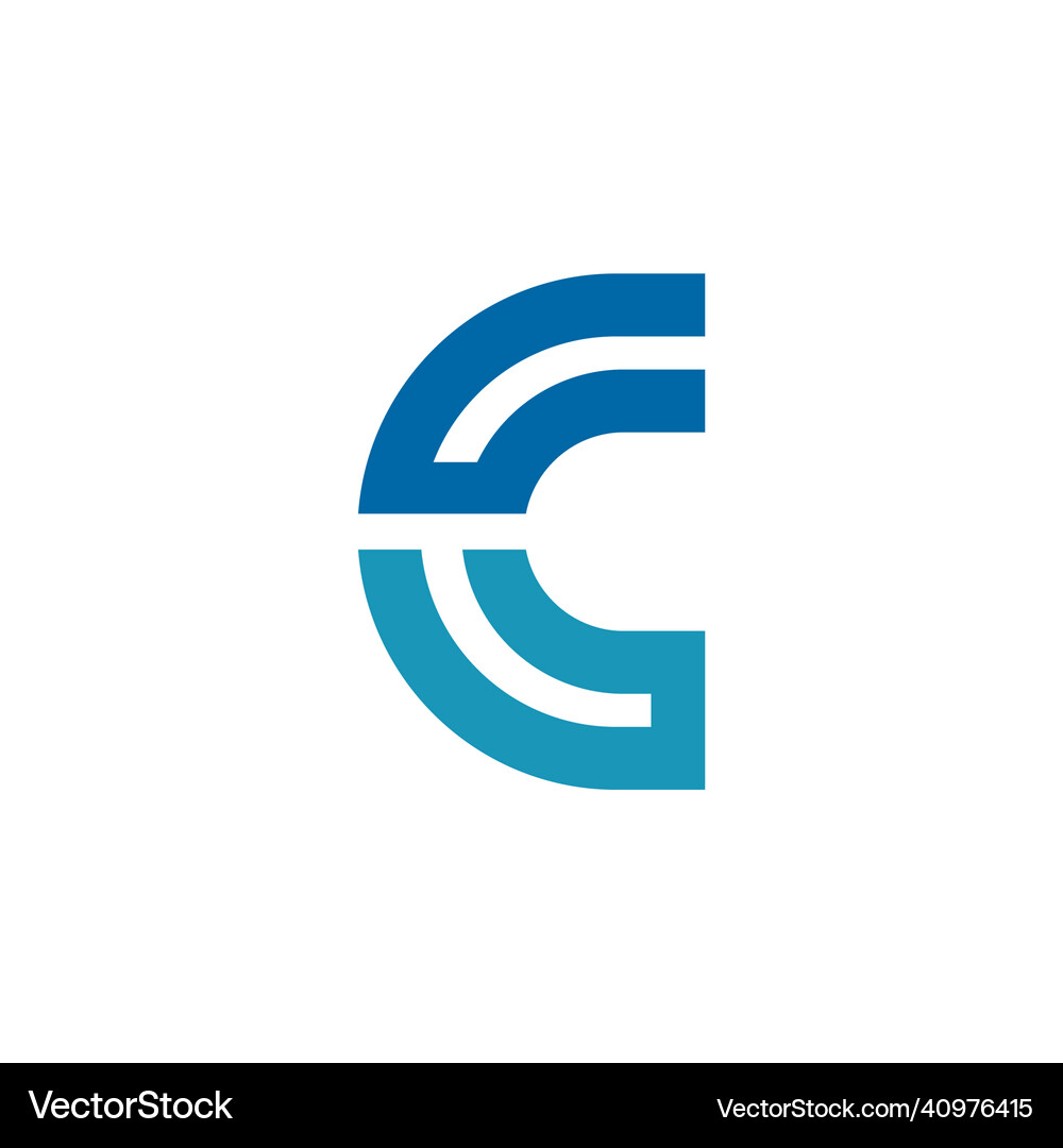 C letter technology app company logo design Vector Image