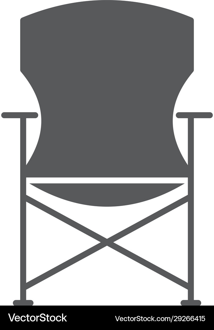 Camping chair icon isolated on white background Vector Image