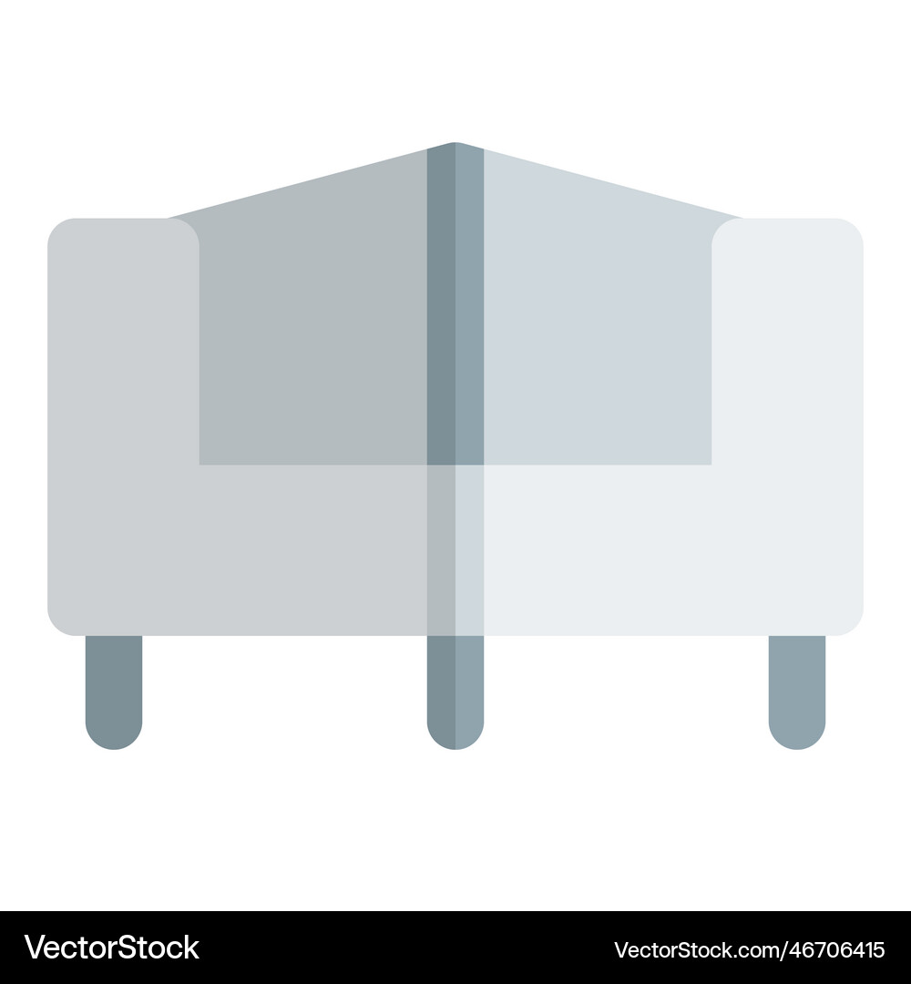 Corner chair utilized as side furniture Royalty Free Vector