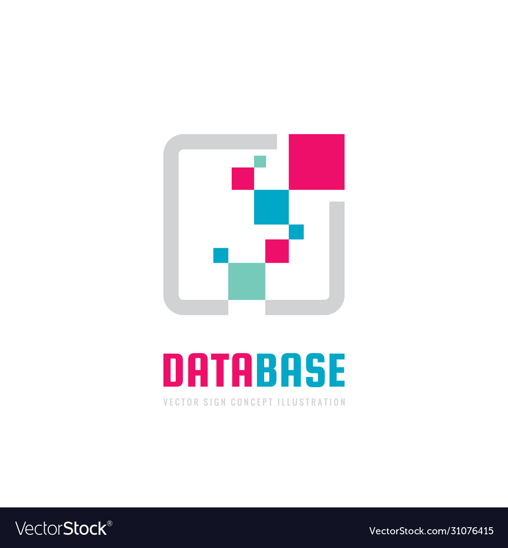 Database - business logo template concept Vector Image