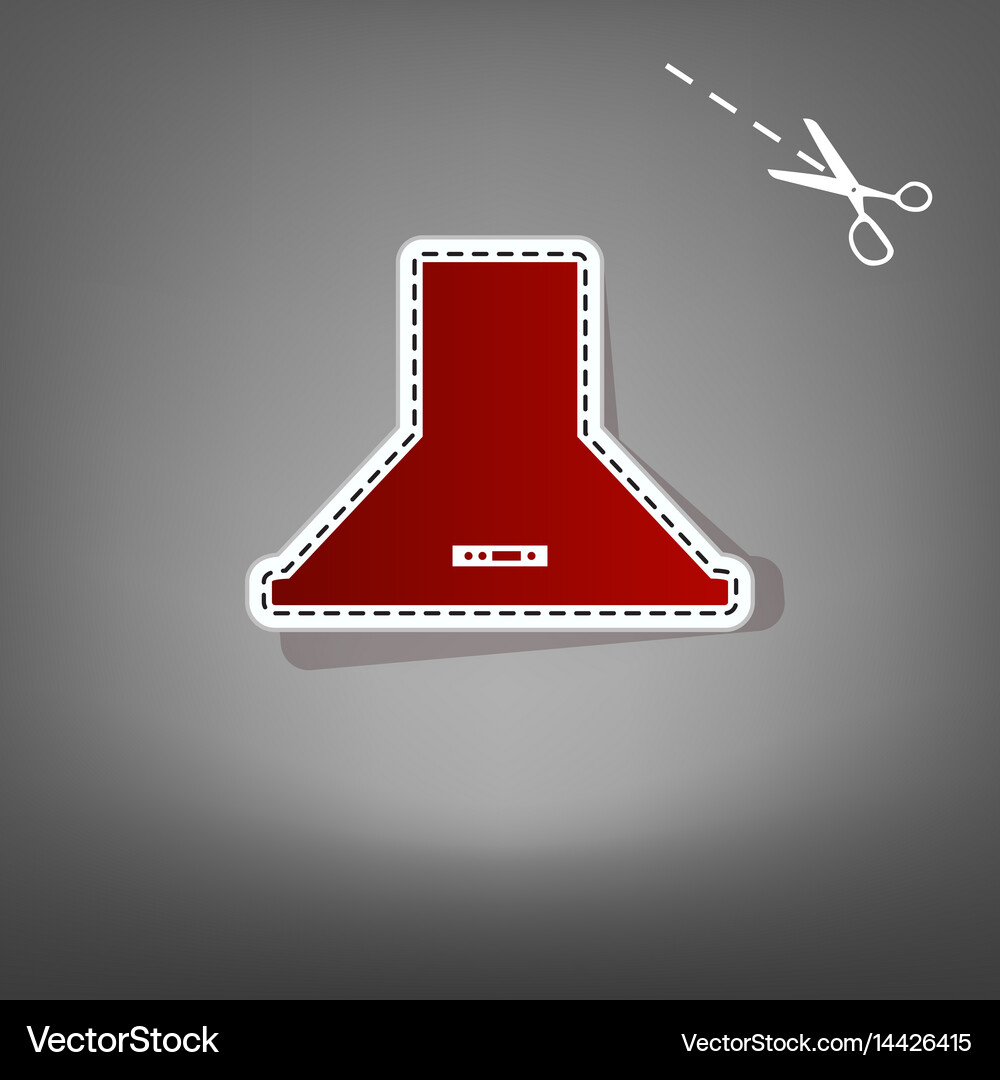 Exhaust hood kitchen ventilation sign Royalty Free Vector