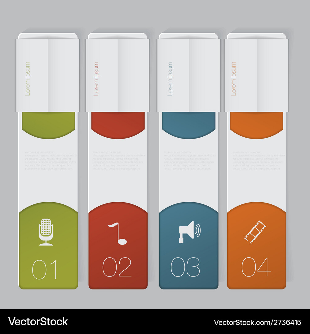 Infographic design number banners template graphic