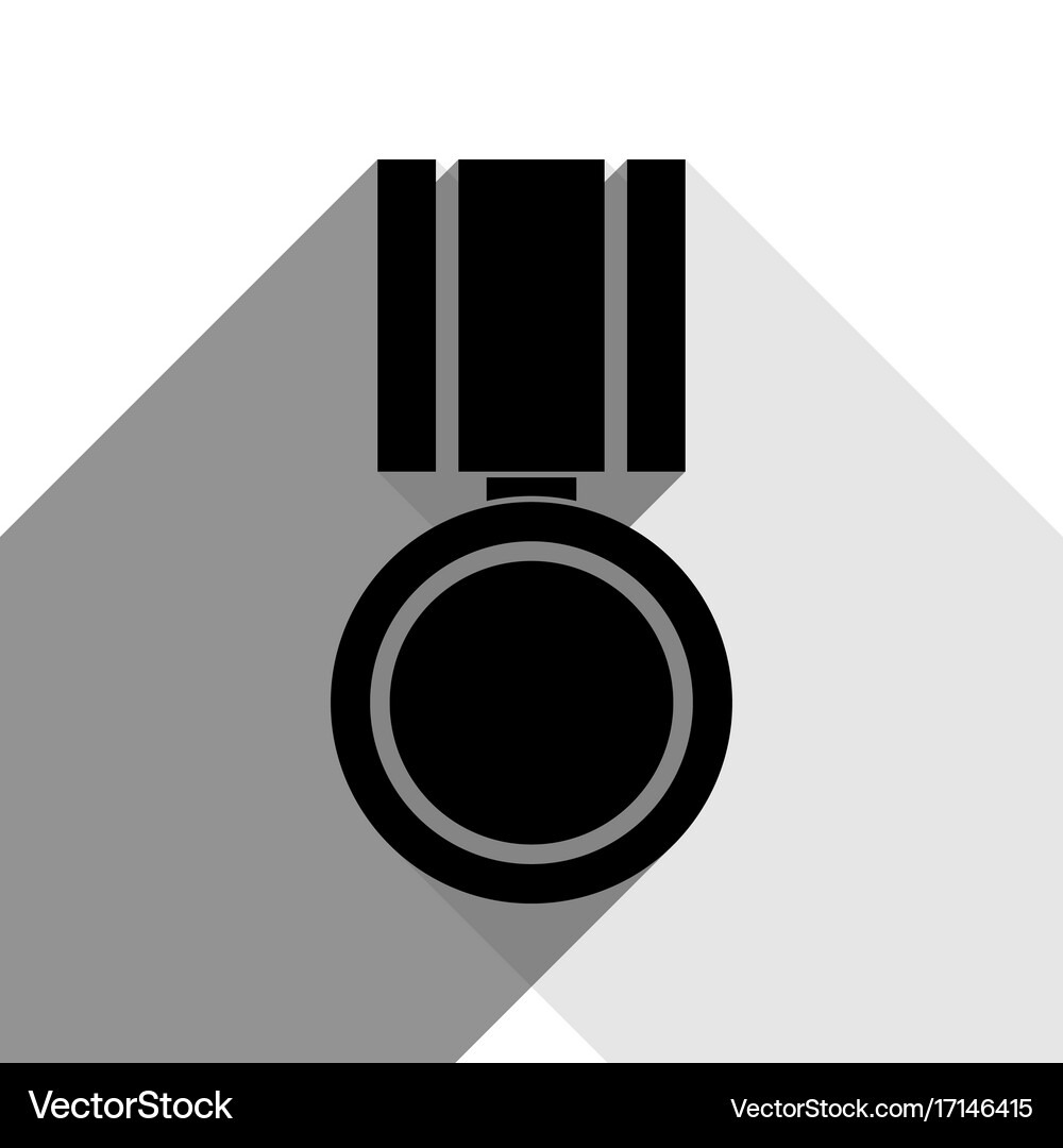 Medal sign black icon Royalty Free Vector Image