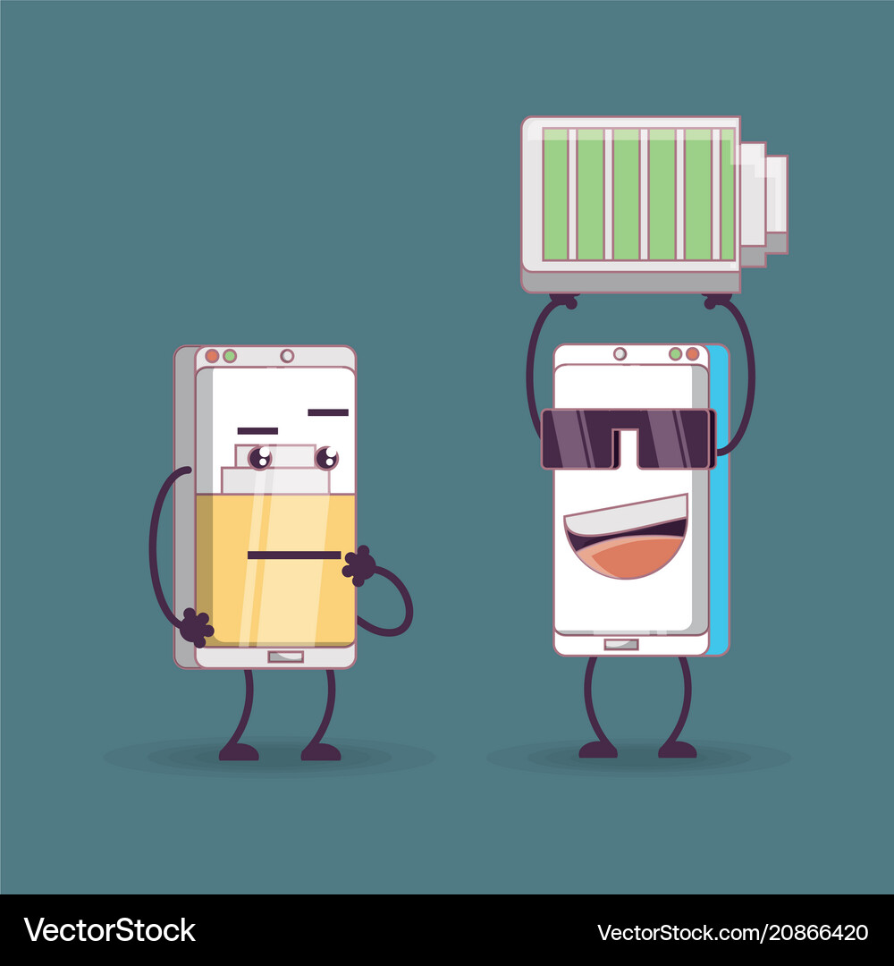 Cartoon smartphones design Royalty Free Vector Image