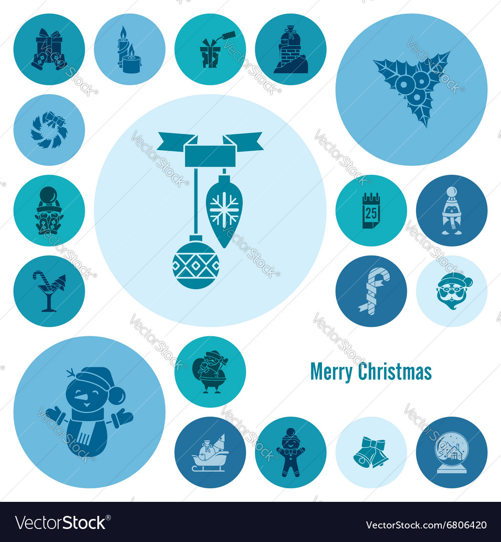 Christmas and winter icons collection Royalty Free Vector
