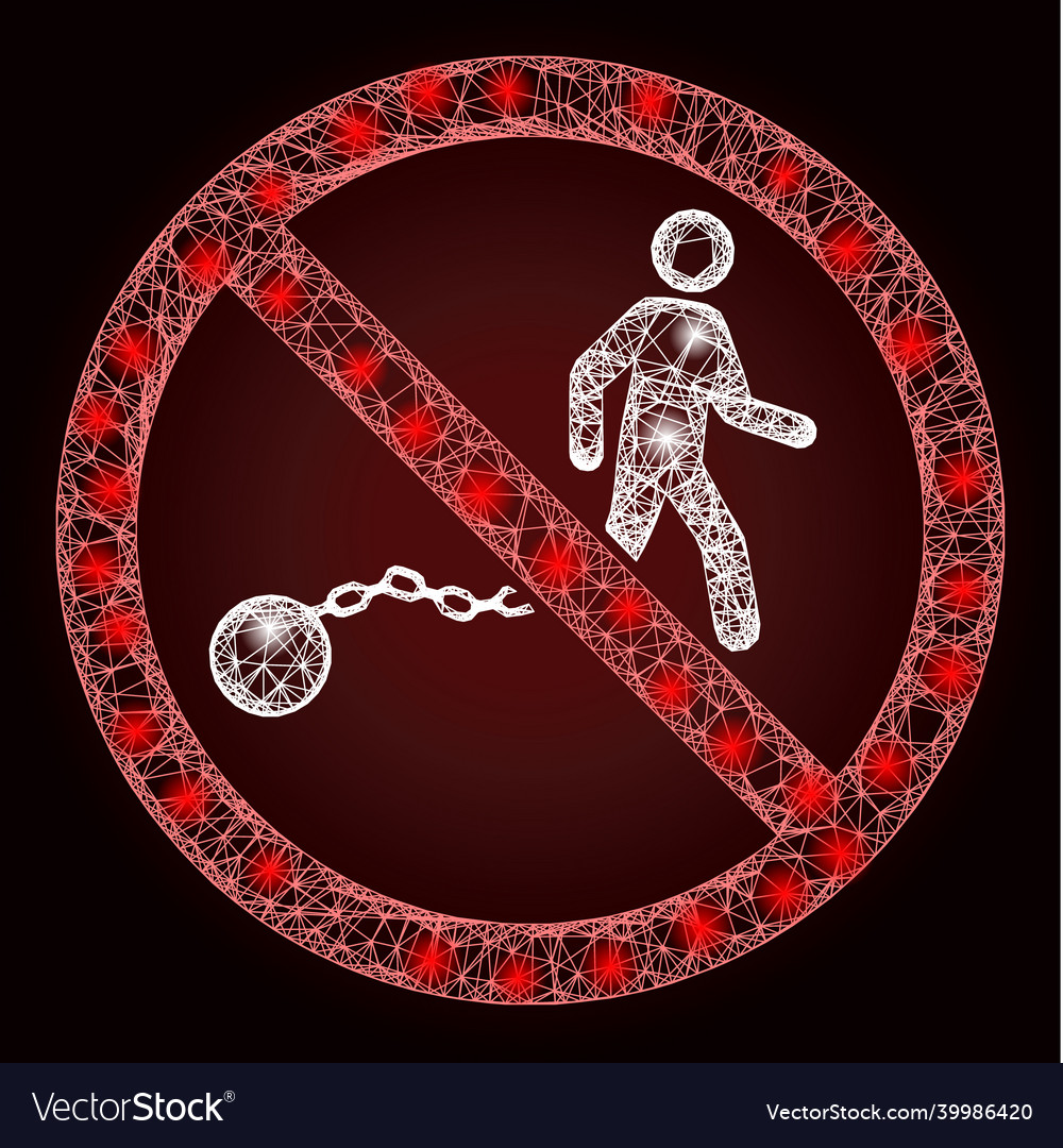 Shiny net mesh stop slavery with lightspots Vector Image Shiny net mesh stop slavery with lightspots Vector Image