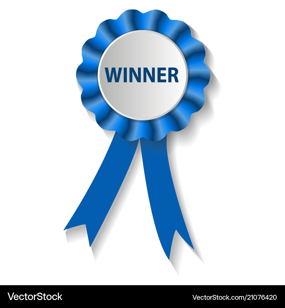 Winner award medal isolated on white background Vector Image