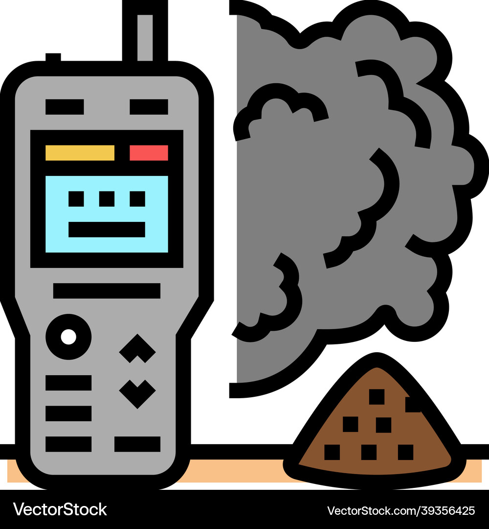 Air dust quality color icon Royalty Free Vector Image