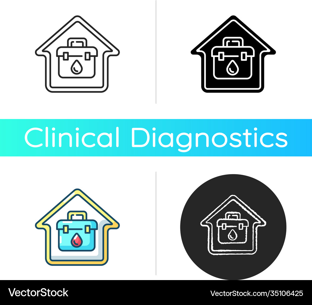 At home blood test icon Royalty Free Vector Image