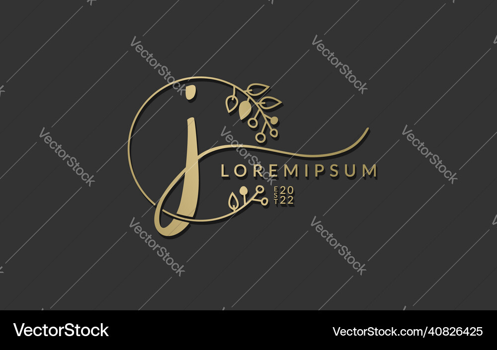 Handwritten signature monogram letter j Royalty Free Vector