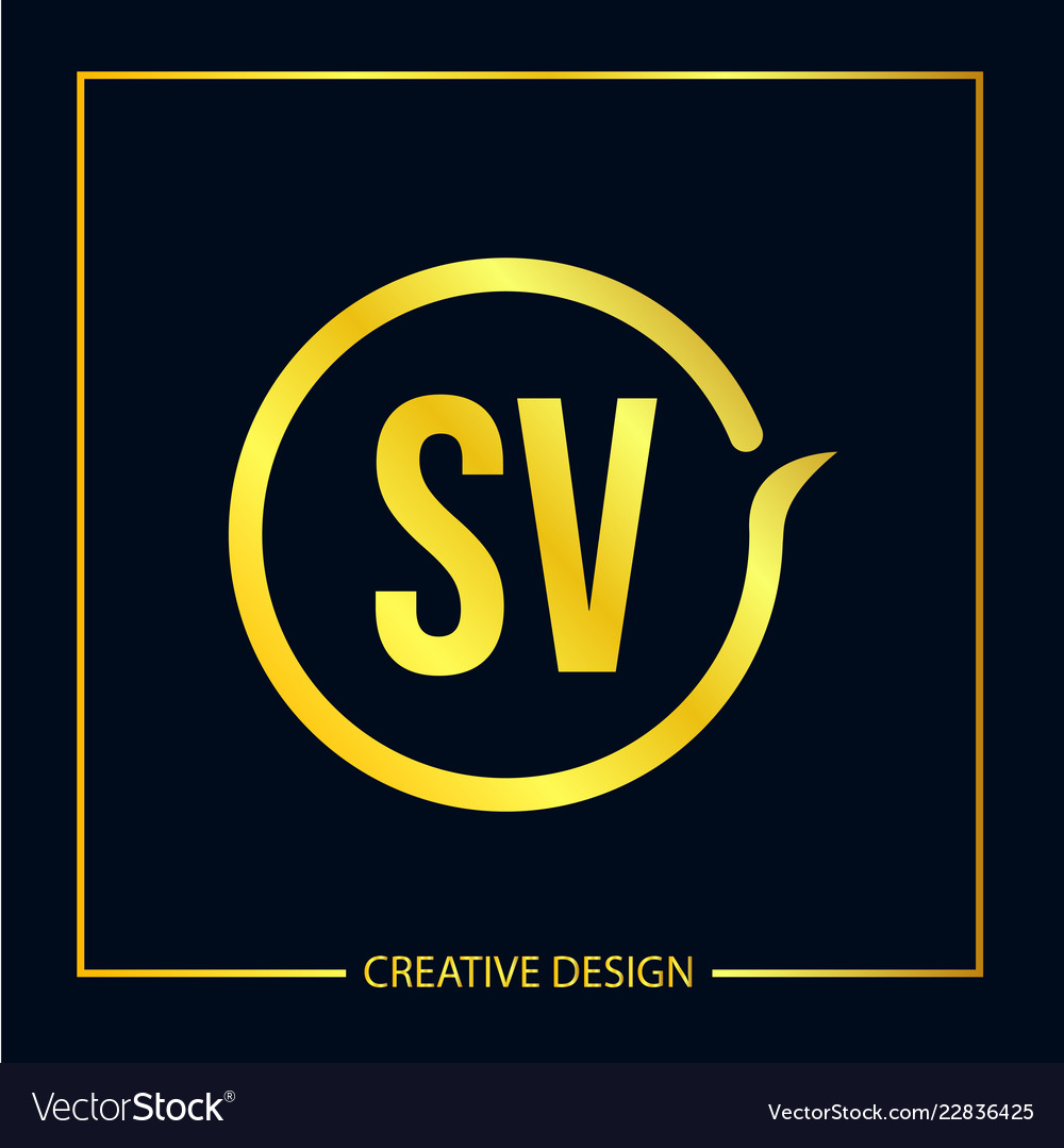 Initial letter sv logo template design Royalty Free Vector