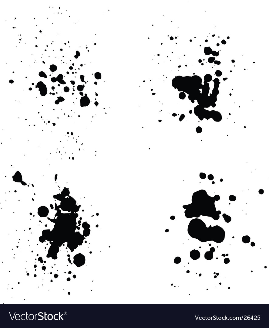 Ink splatters Royalty Free Vector Image - VectorStock