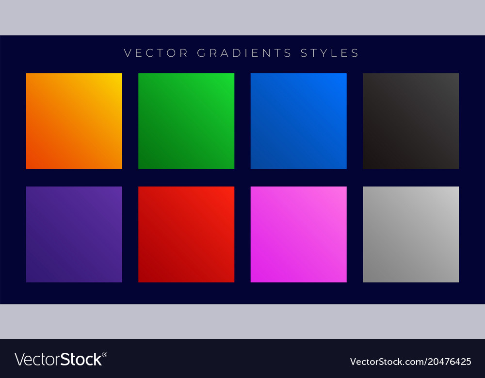 Modern bright colorful gradients set Royalty Free Vector