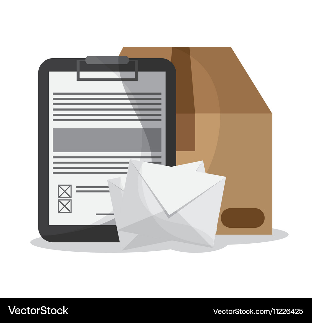 Package and checklist of delivery design Vector Image