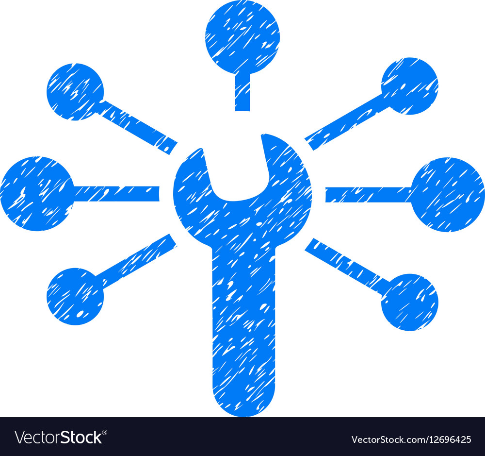 Service Wrench Relations Grainy Texture Icon Vector Image Service Wrench Relations Grainy Texture Icon Vector Image