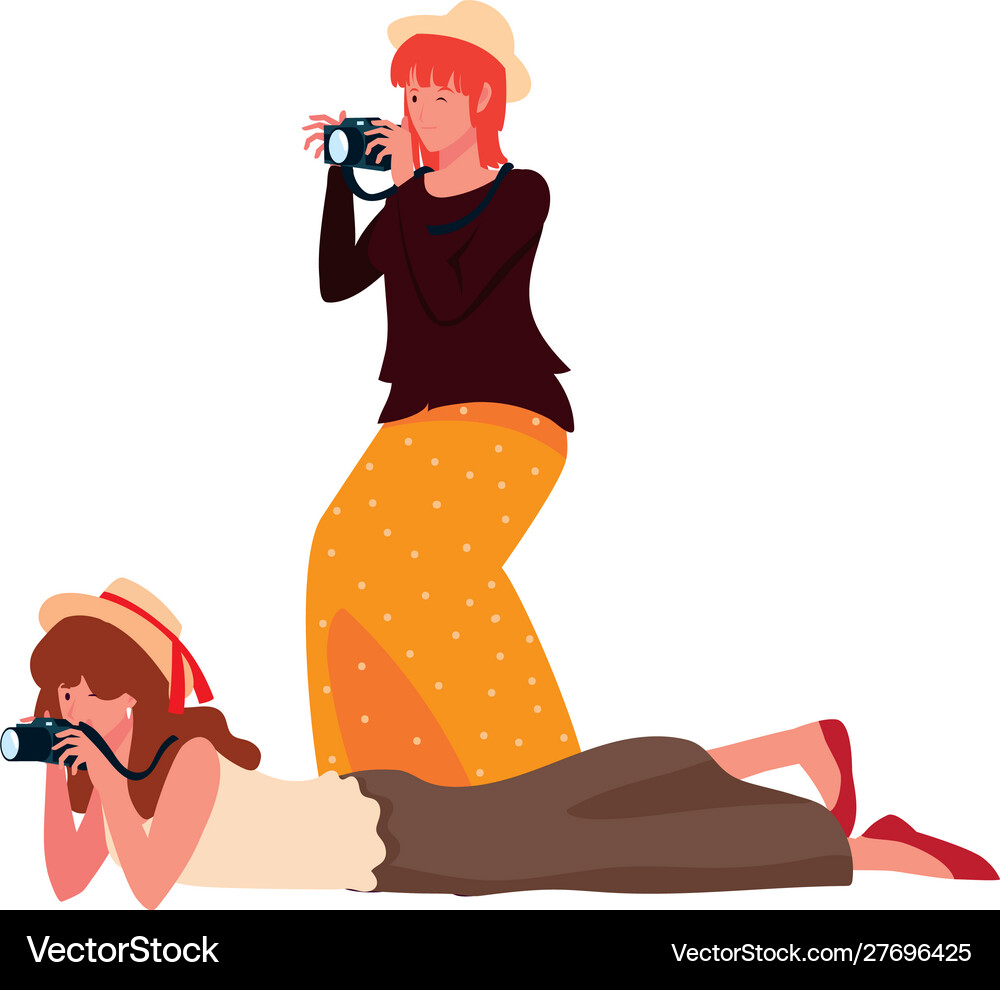 Women taking picture design Royalty Free Vector Image