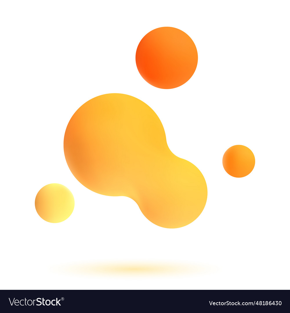 3d abstract blobs set Royalty Free Vector Image