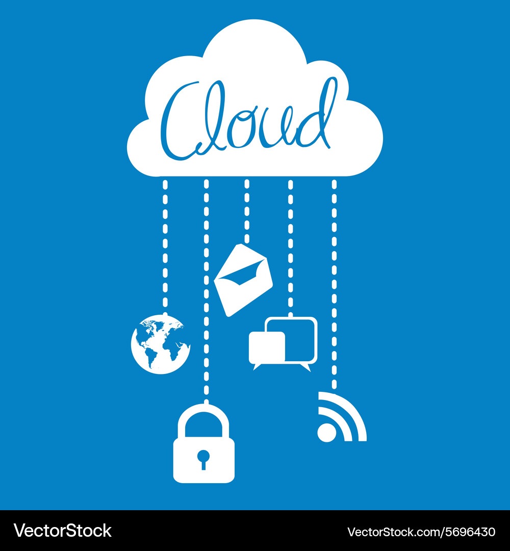Applications cloud design Royalty Free Vector Image