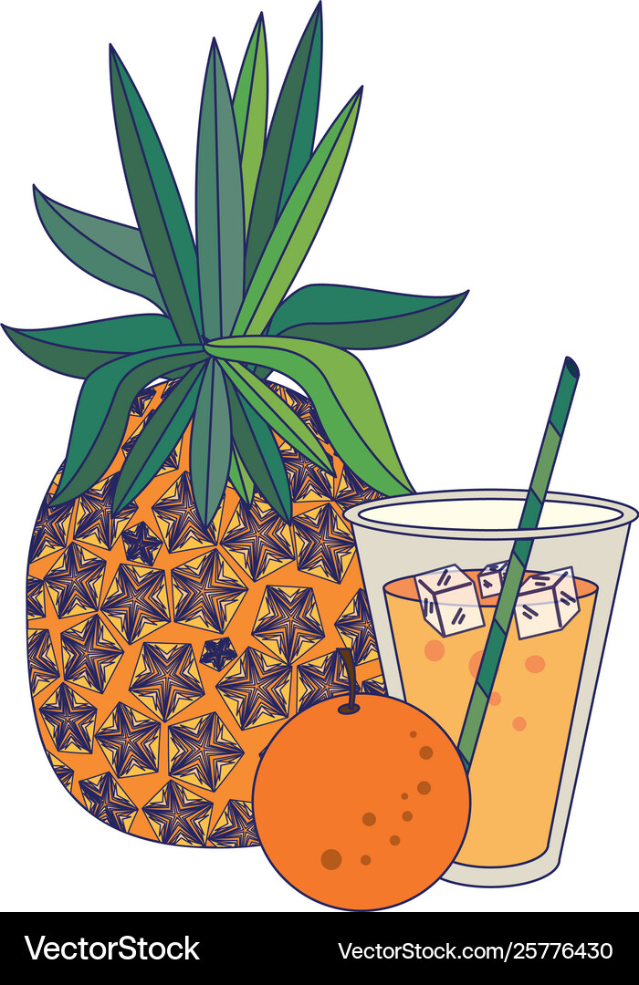 Delicious tropical fruit icon cartoon Royalty Free Vector