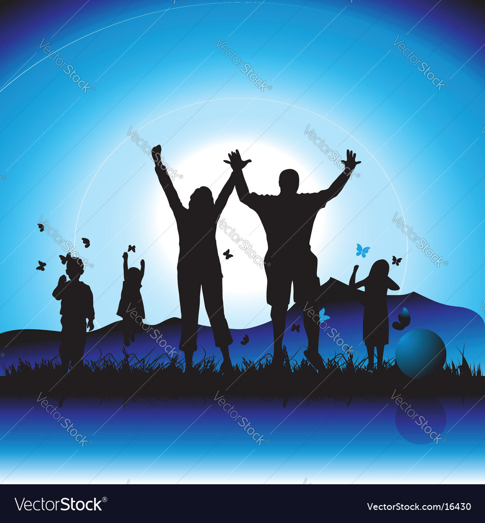 Happy family Royalty Free Vector Image - VectorStock