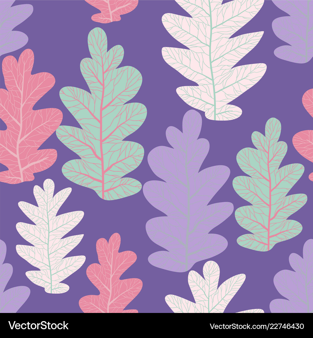 Leaves nature seamless pattern Royalty Free Vector Image