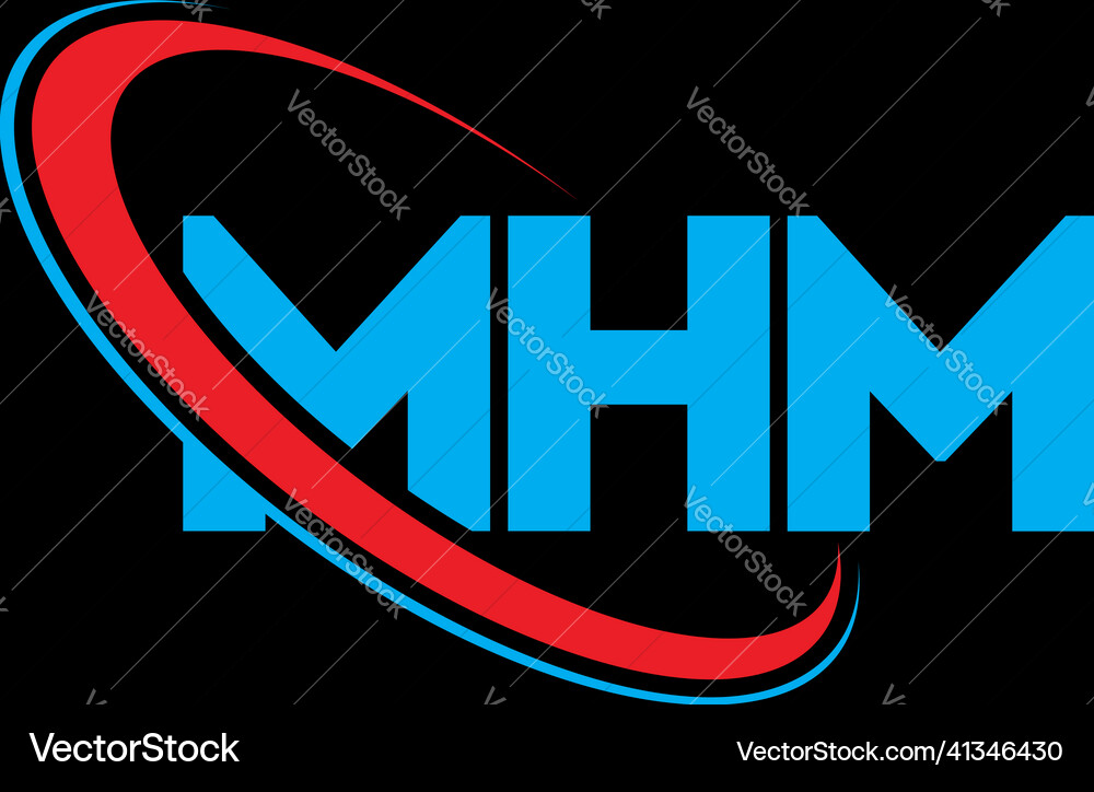 Mhm logo letter letter logo design Royalty Free Vector Image